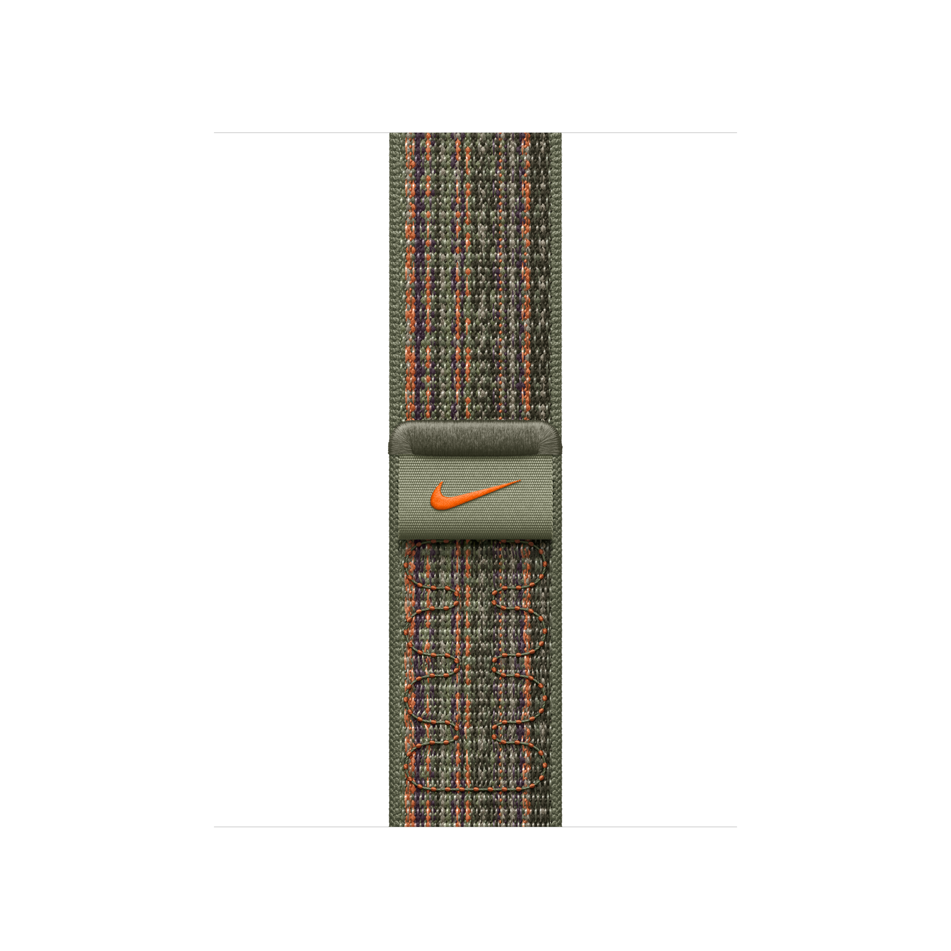 Correa loop deportiva Nike color secuoya/naranja para caja de 41 mm ...